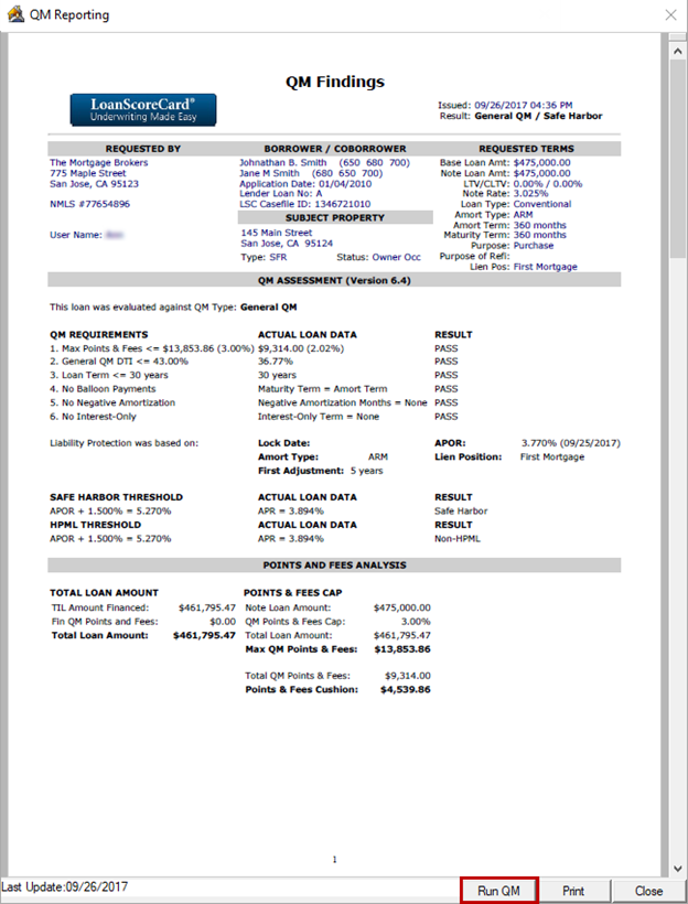 5000 Running final QM and populating the data in Point